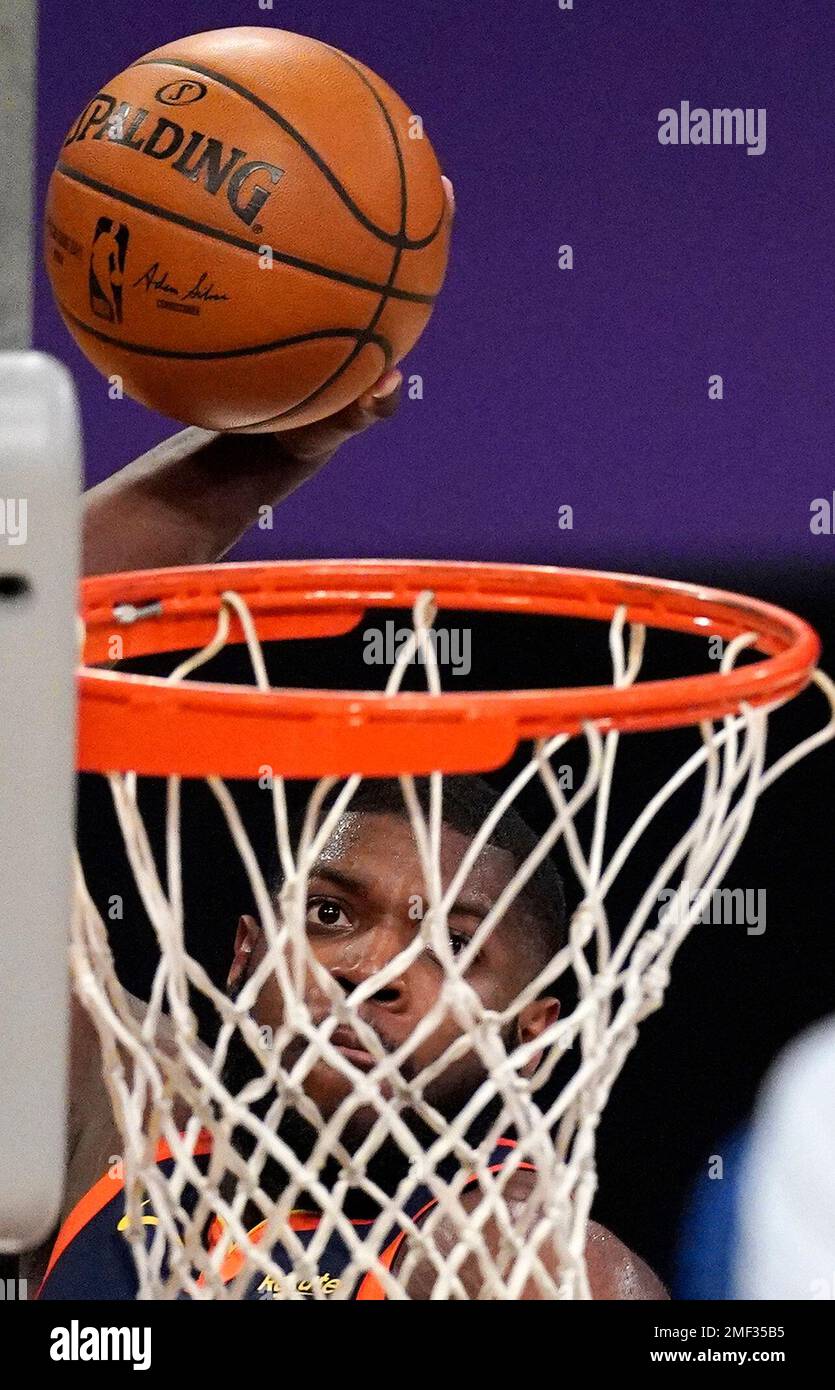 Golden State Warriors forward Eric Paschall goes up for a dunk during ...