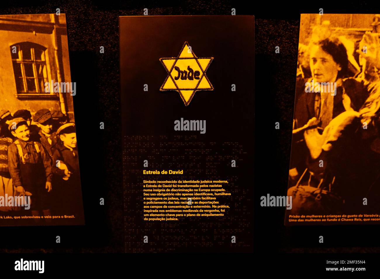 Jew David Star emblem used by Nazis at Memorial to the Holocaust ...