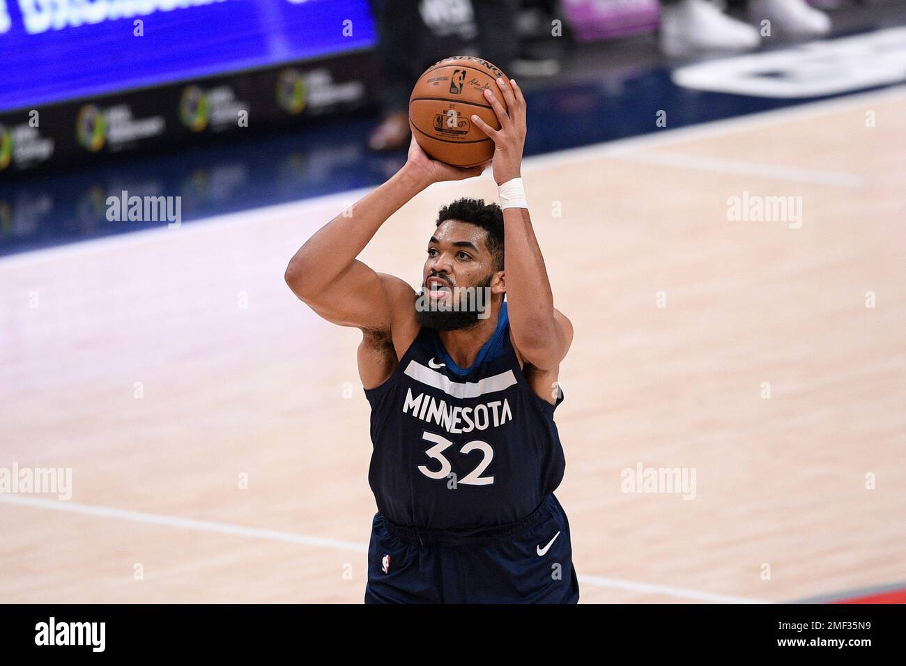 Minnesota Timberwolves center Karl-Anthony Towns (32) in action during ...