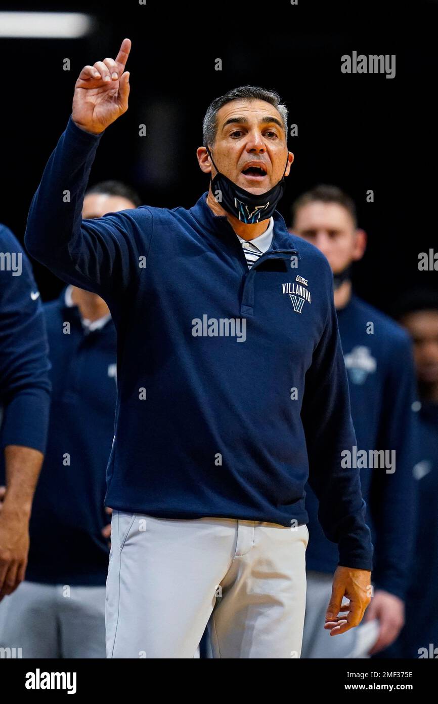 Villanova head coach Jay Wright on the bench in the second half of an ...
