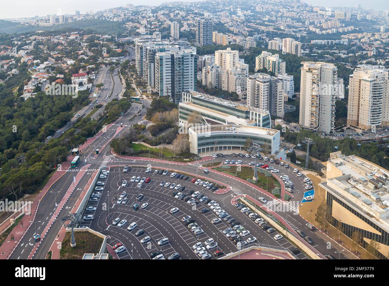 Haifa, Israel - January 18, 2023, View from the roof of the University ...