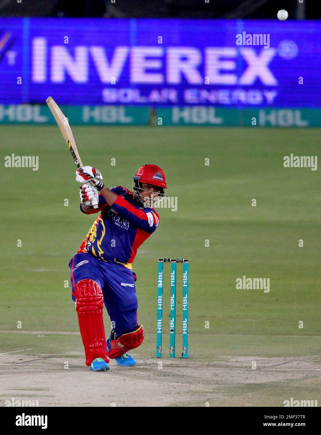 Karachi Kings' Sharjeel Khan plays a shot during a Pakistan Super ...