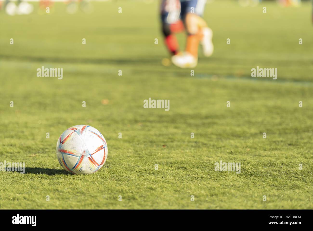 youth football match image half lower body. league match Stock Photo ...