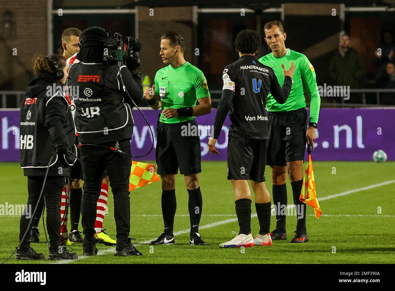 ROTTERDAM, NETHERLANDS - JANUARY 24: Assistent referee Jan de Vries ...