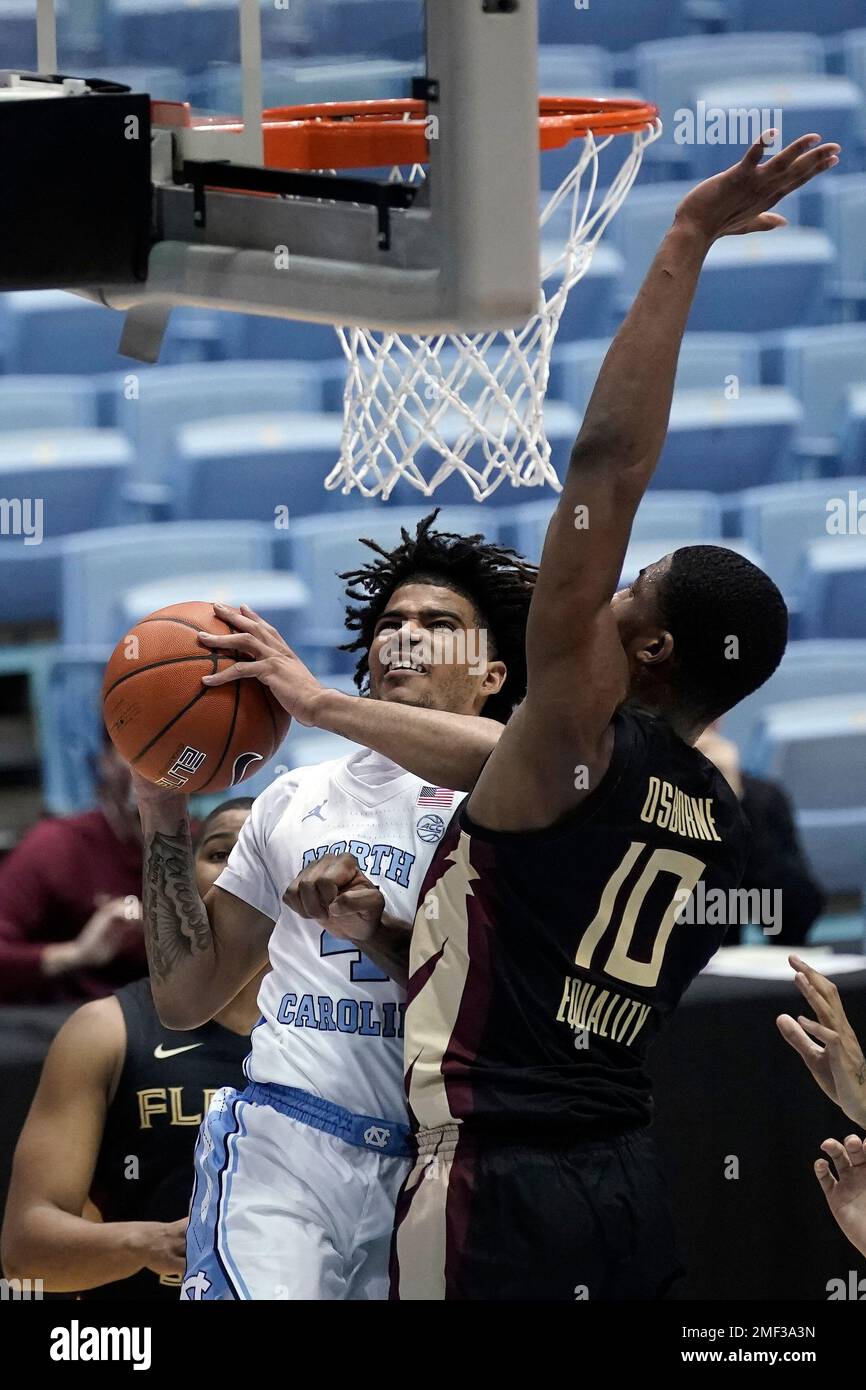 Florida State forward Malik Osborne (10) defends against North Carolina ...