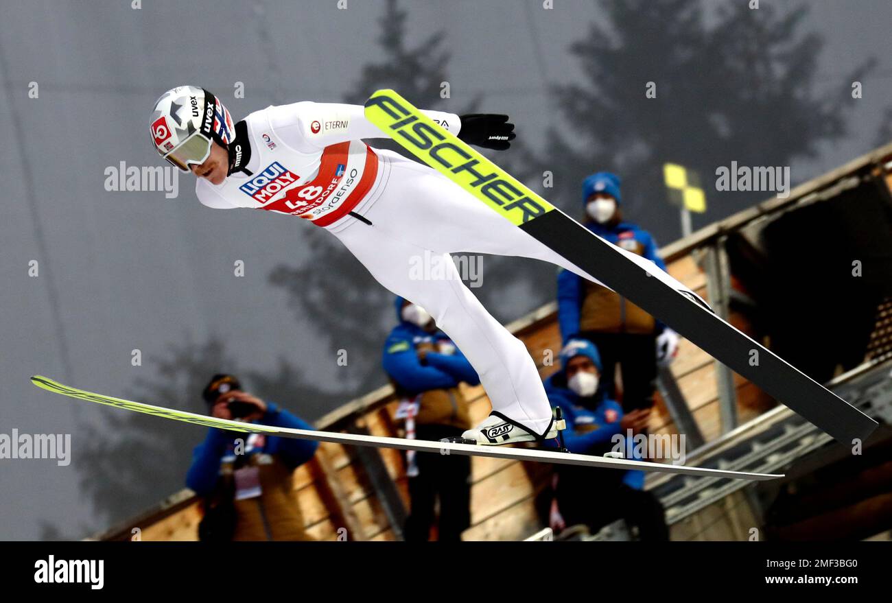 Norway's Robert Johansson soars in the air during the WSC Men's HS106 ...