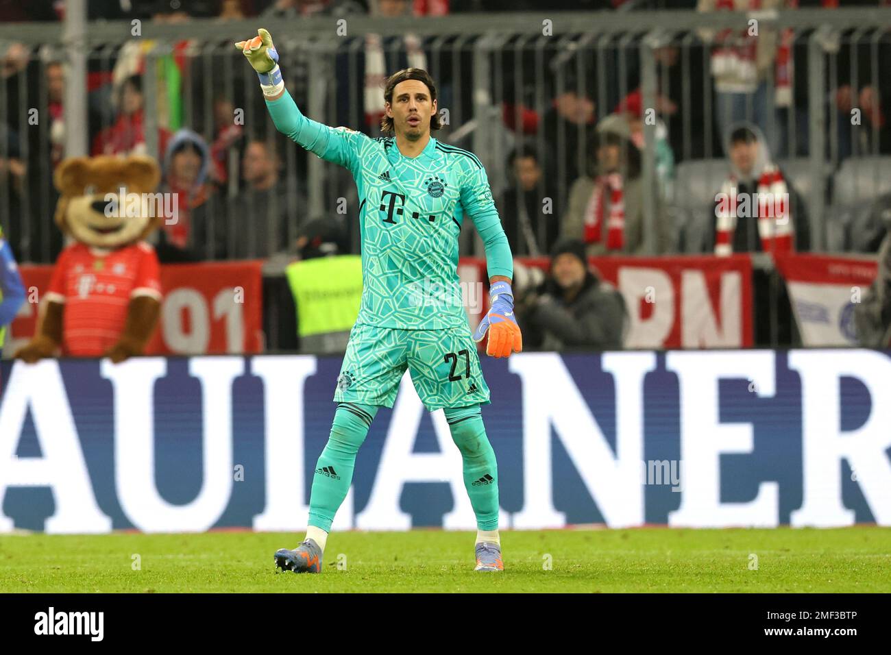 Bayern's goalkeeper Yann Sommer reacts during the Bundesliga soccer ...