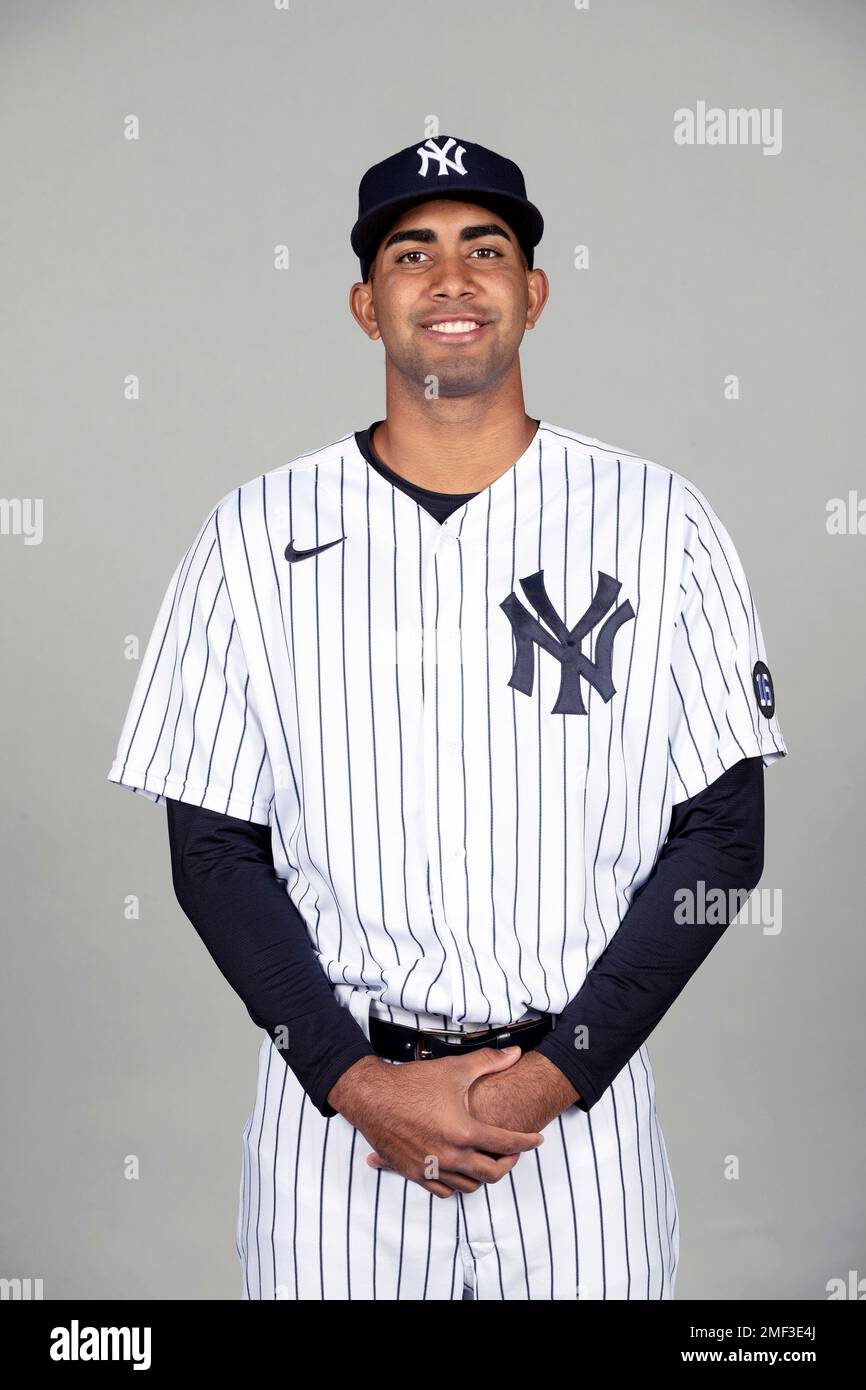 This is a 2021 photo of Yoendrys Gomez of the New York Yankees baseball ...