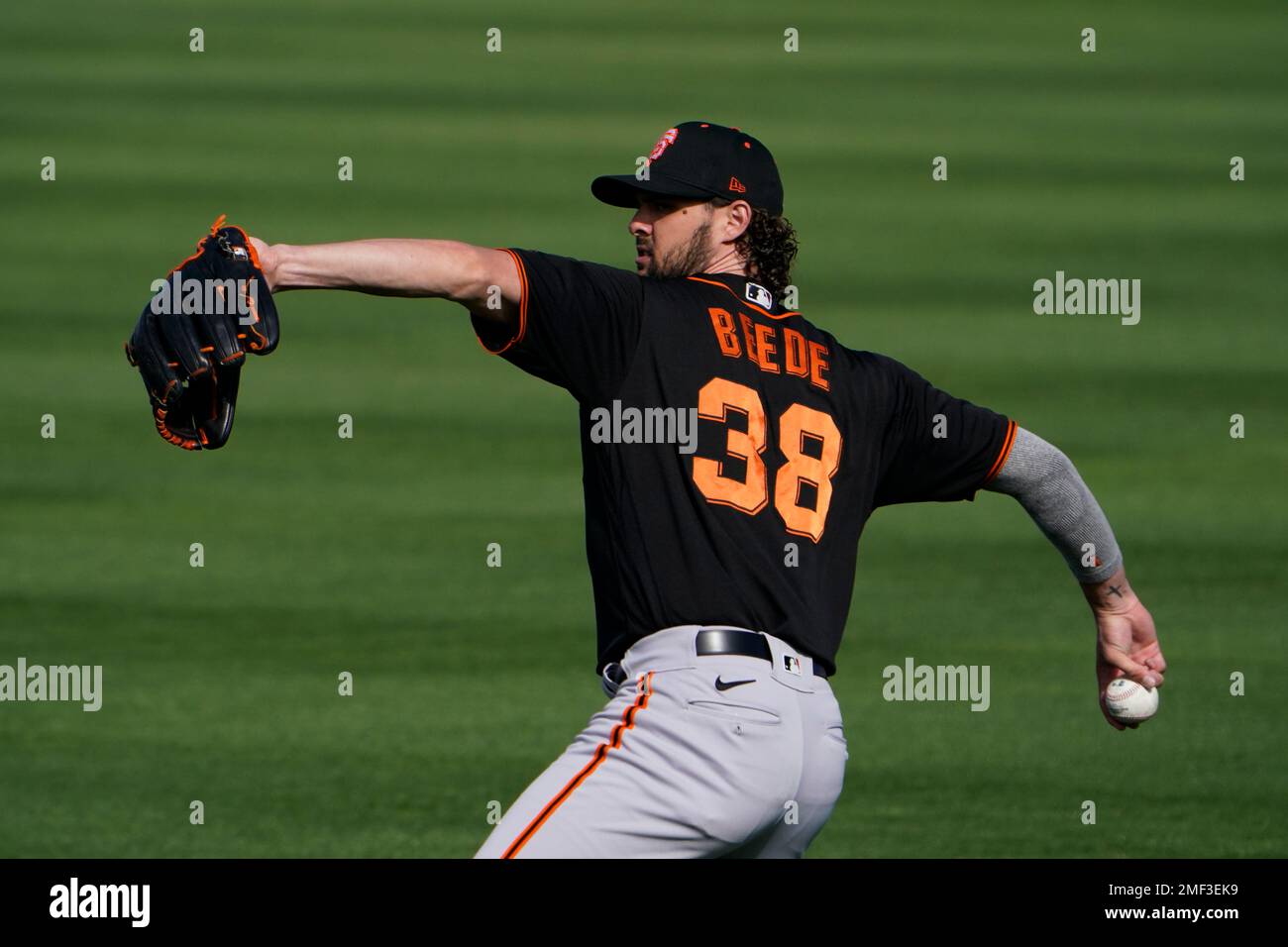 San Francisco Giants pitcher Tyler Beede throws the ball during the ...