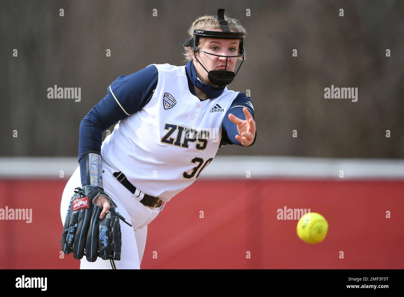 University of Akron pitcher Olivia Stefanoni (30) pitches against ...