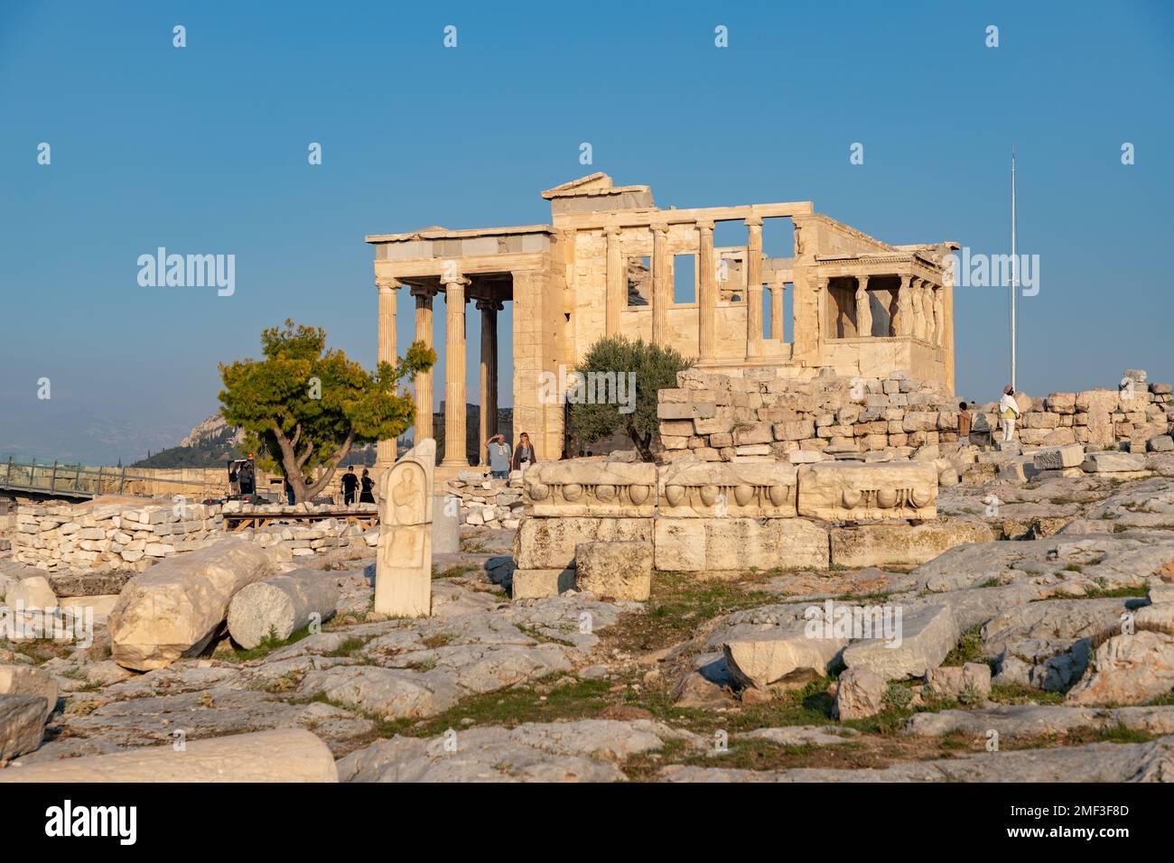 A picture of the Erechtheion, one of the temples of the Acropolis of Athens Stock Photo - Alamy
