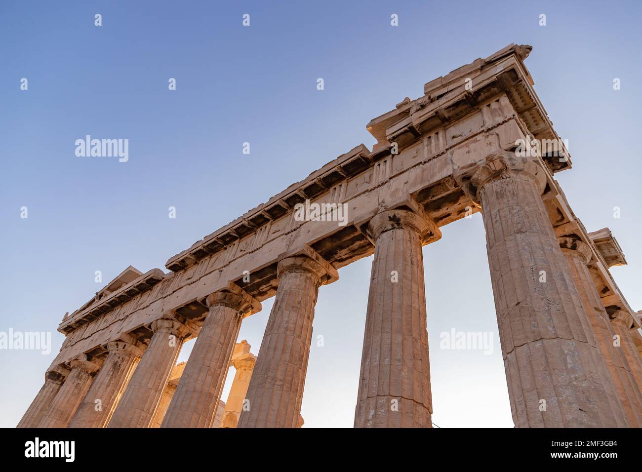 A close-up picture of the Parthenon, the most famous temple of the ...