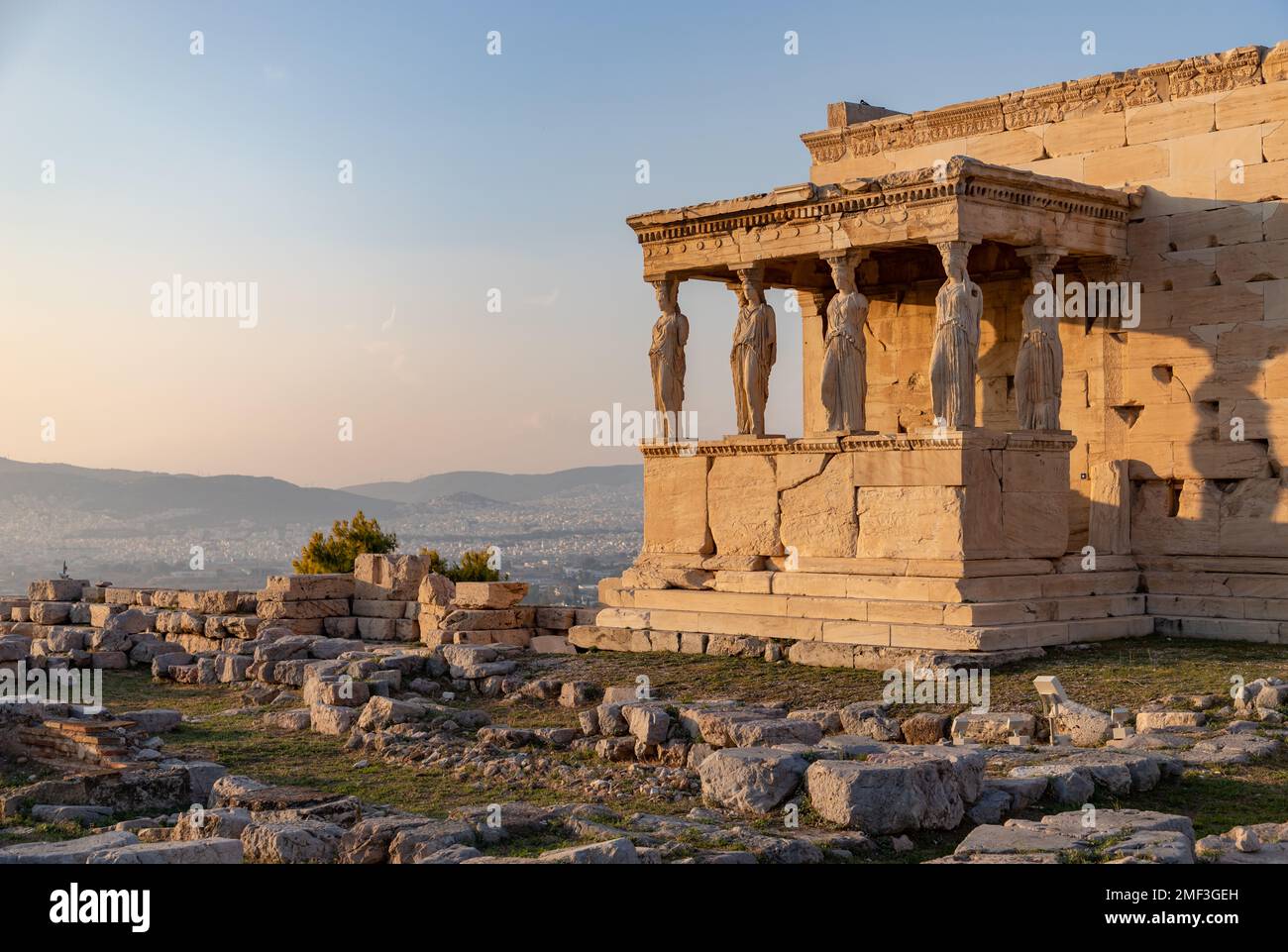 A picture of the Caryatids of the Erechtheion, one of the temples of ...