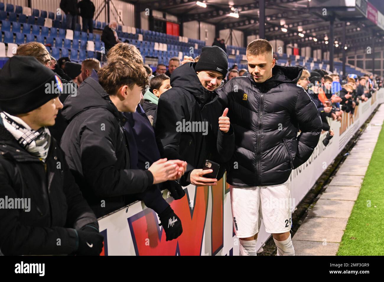 VELSEN-IJMUIDEN, NETHERLANDS - JANUARY 24: Rein Smit of SC Telstar ...