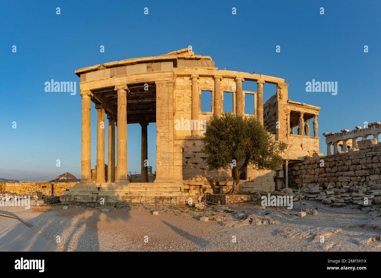 A picture of the Erechtheion, one of the temples of the Acropolis of Athens Stock Photo - Alamy