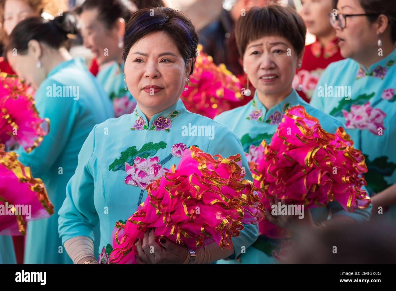Madrid, Spain; 22nd January 2023: Women Participants in the Chinese New ...