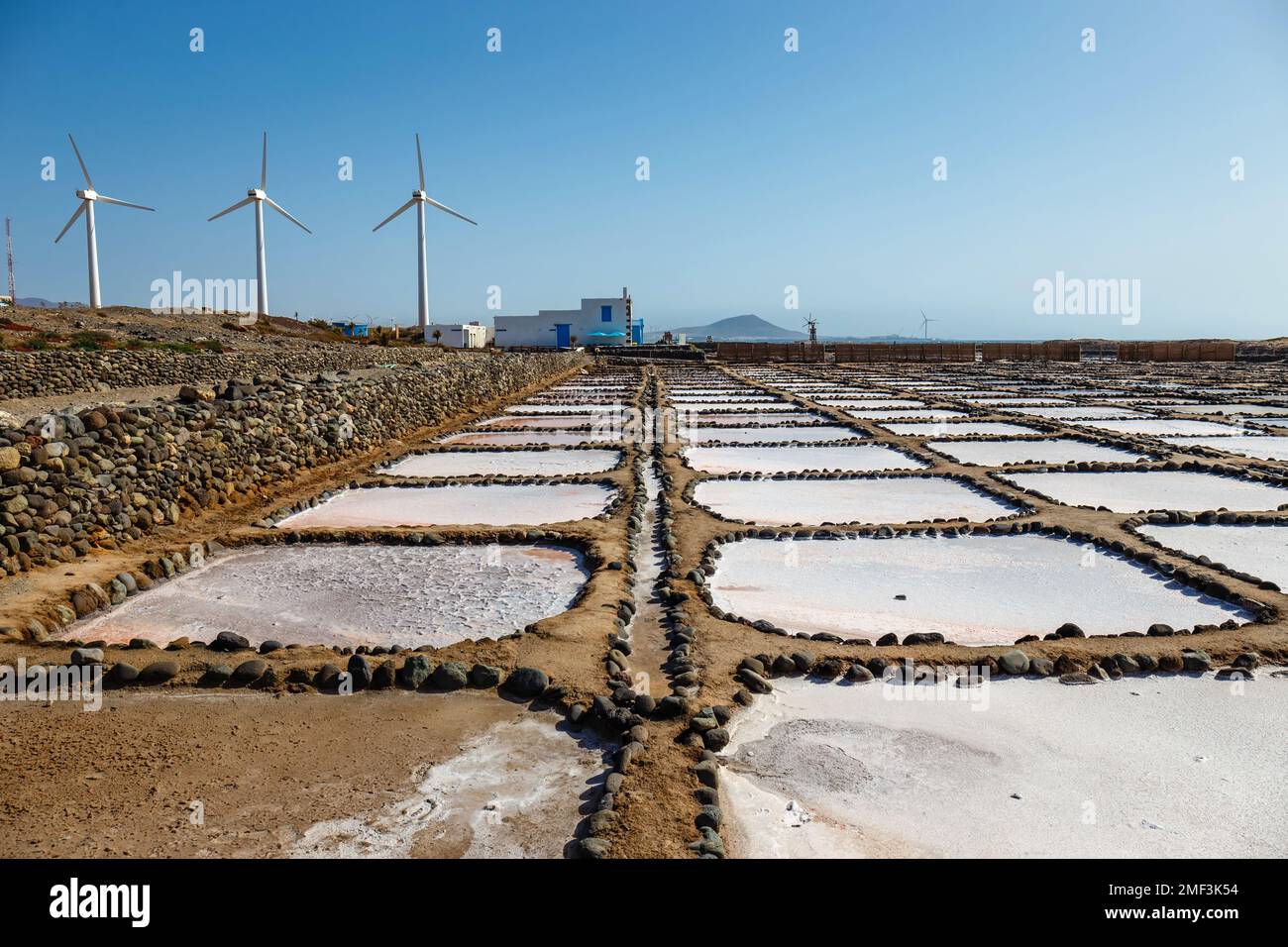 Gran Canaria, Salinas de Tenefe salt evaporation ponds, southeastern ...