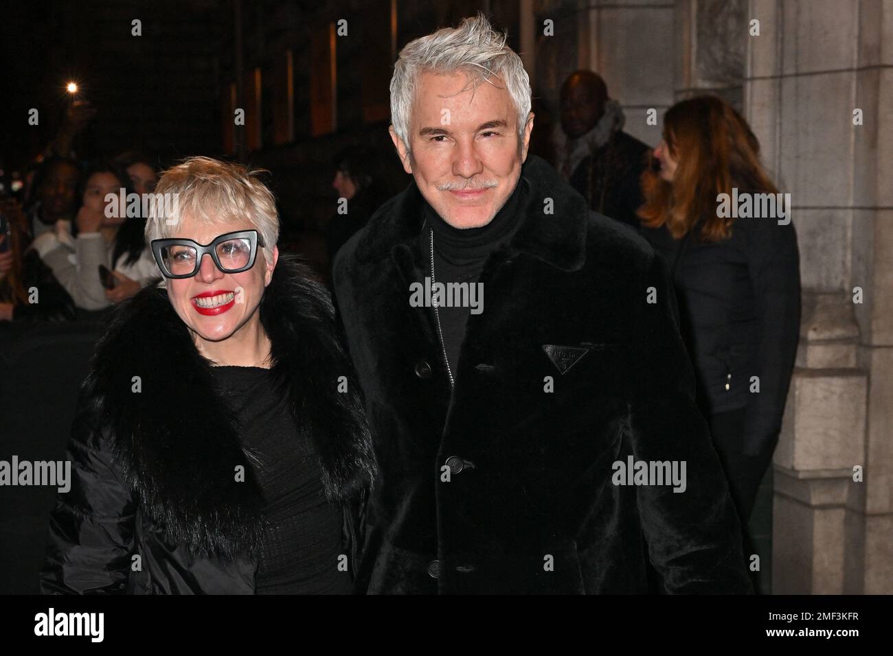 Catherine Martin, Baz Luhrmann arriving at Armani Prive show during ...