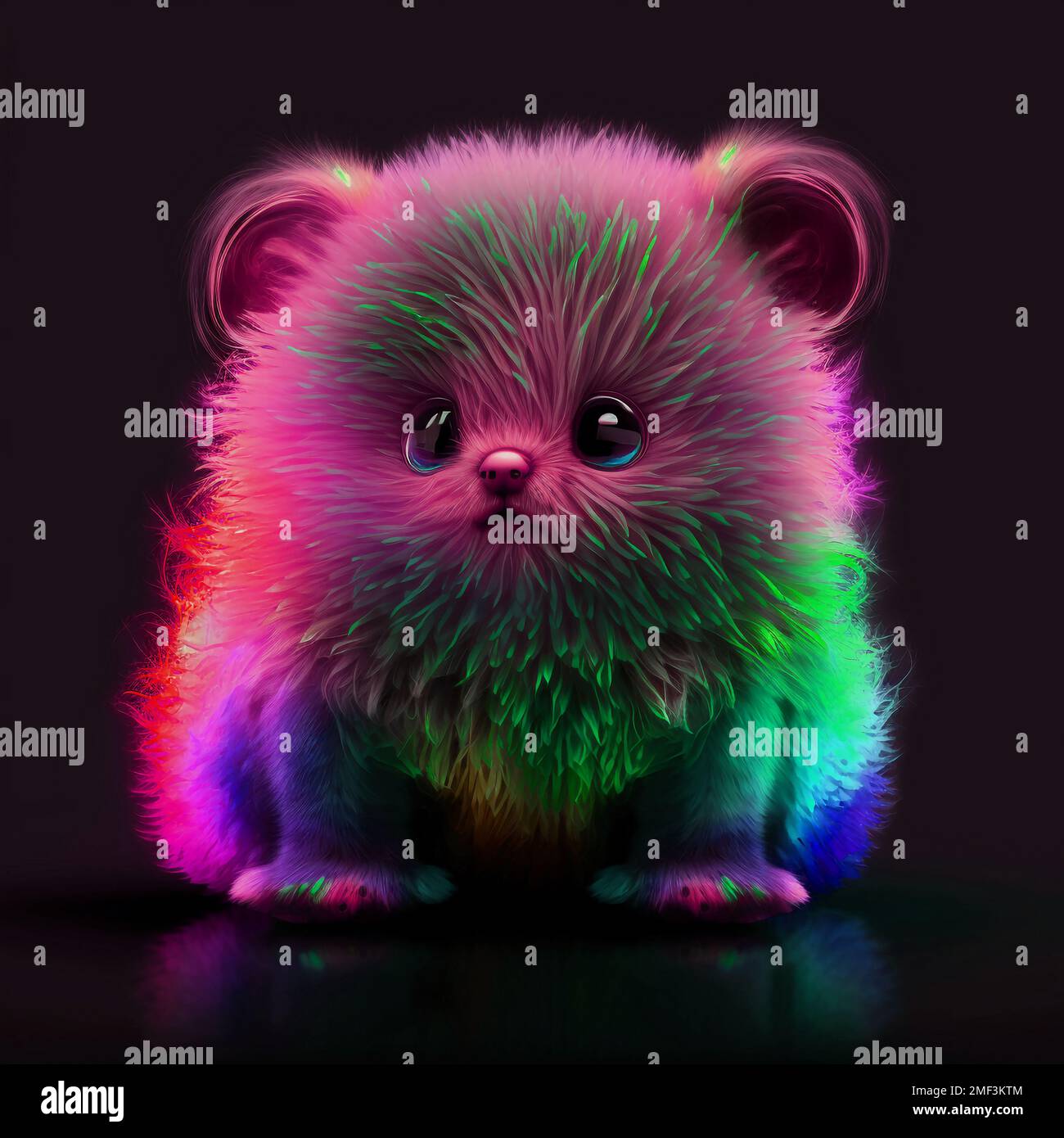 Beautiful alien pet. Modern high detail animal art background Stock ...