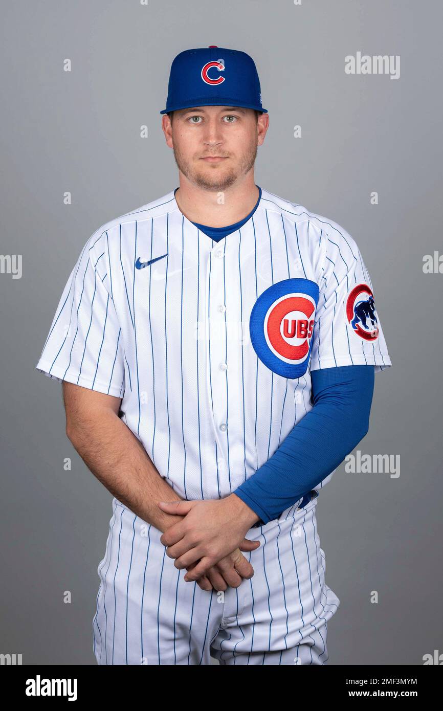 This is a 2021 photo of PJ Higgins of the Chicago Cubs baseball team ...