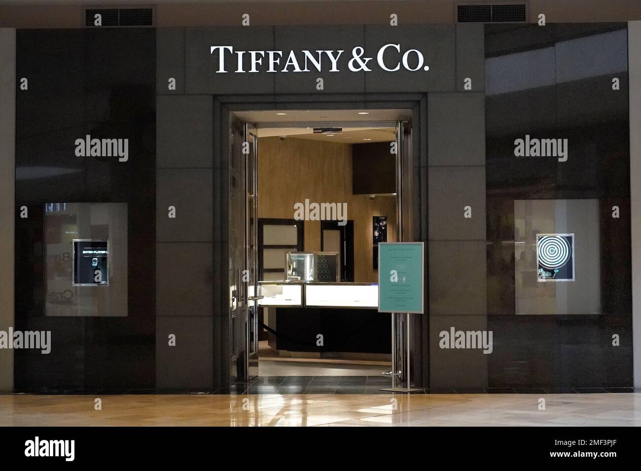 In this photo made on Wednesday, Feb. 24, 2021, shows the entrance to a ...