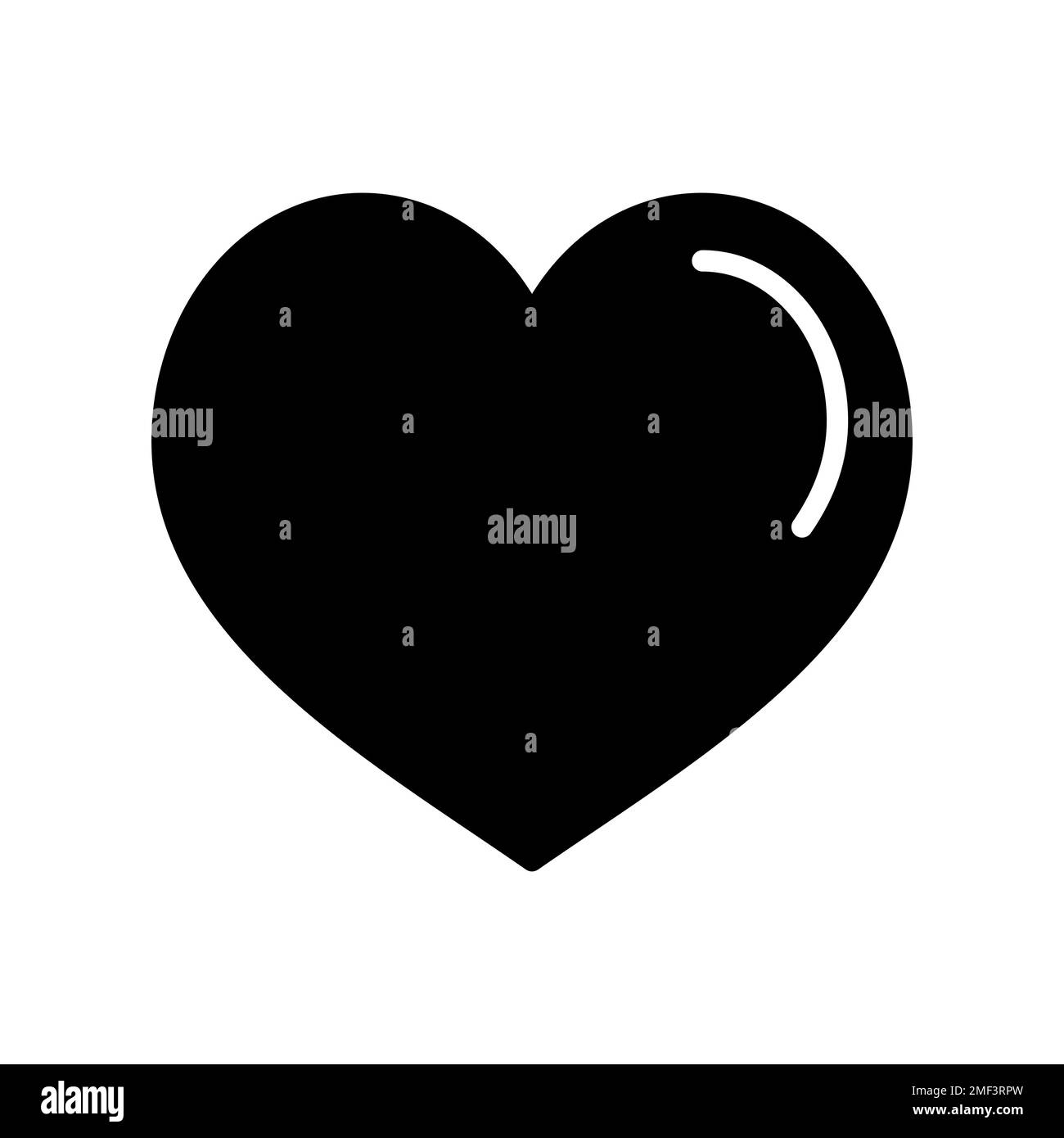 Heart glyph icon. Love symbol Valentine Day. Vector illustration ...