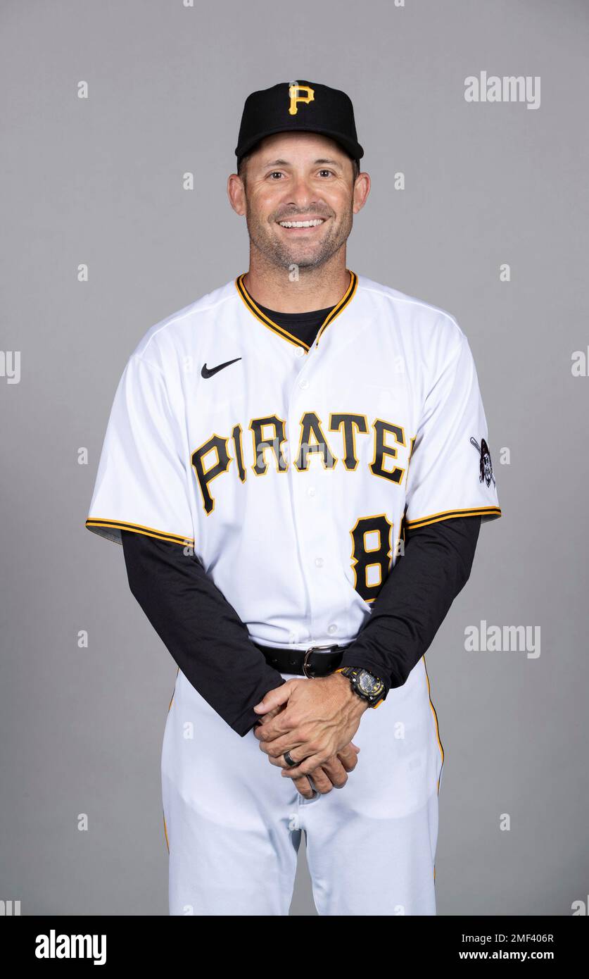 This is a 2021 photo of Mike Rabelo of the Pittsburgh Pirates baseball ...