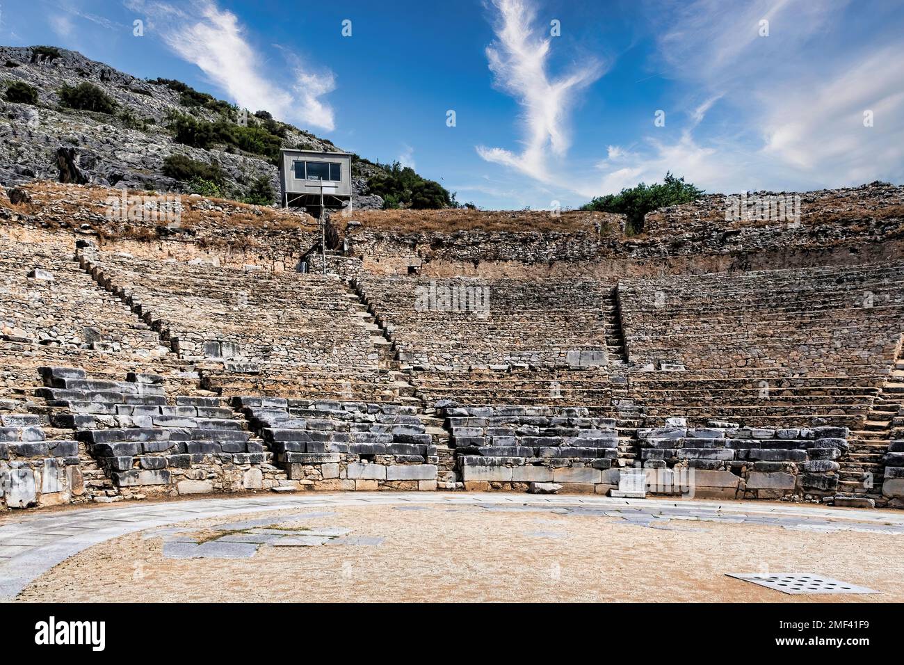 Greece, Eastern Macedonia and Thrace, Filippoi, Ancient amphitheater in ...