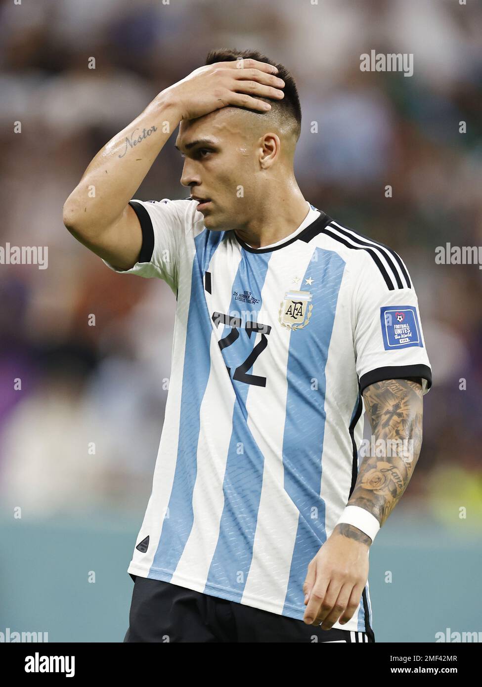 LUSAIL CITY - Lautaro Martinez of Argentina during the FIFA World Cup ...