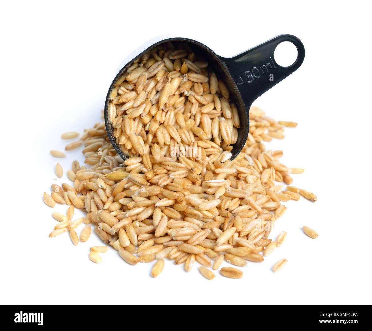 Oats grains without without husk isolated on white background Stock ...