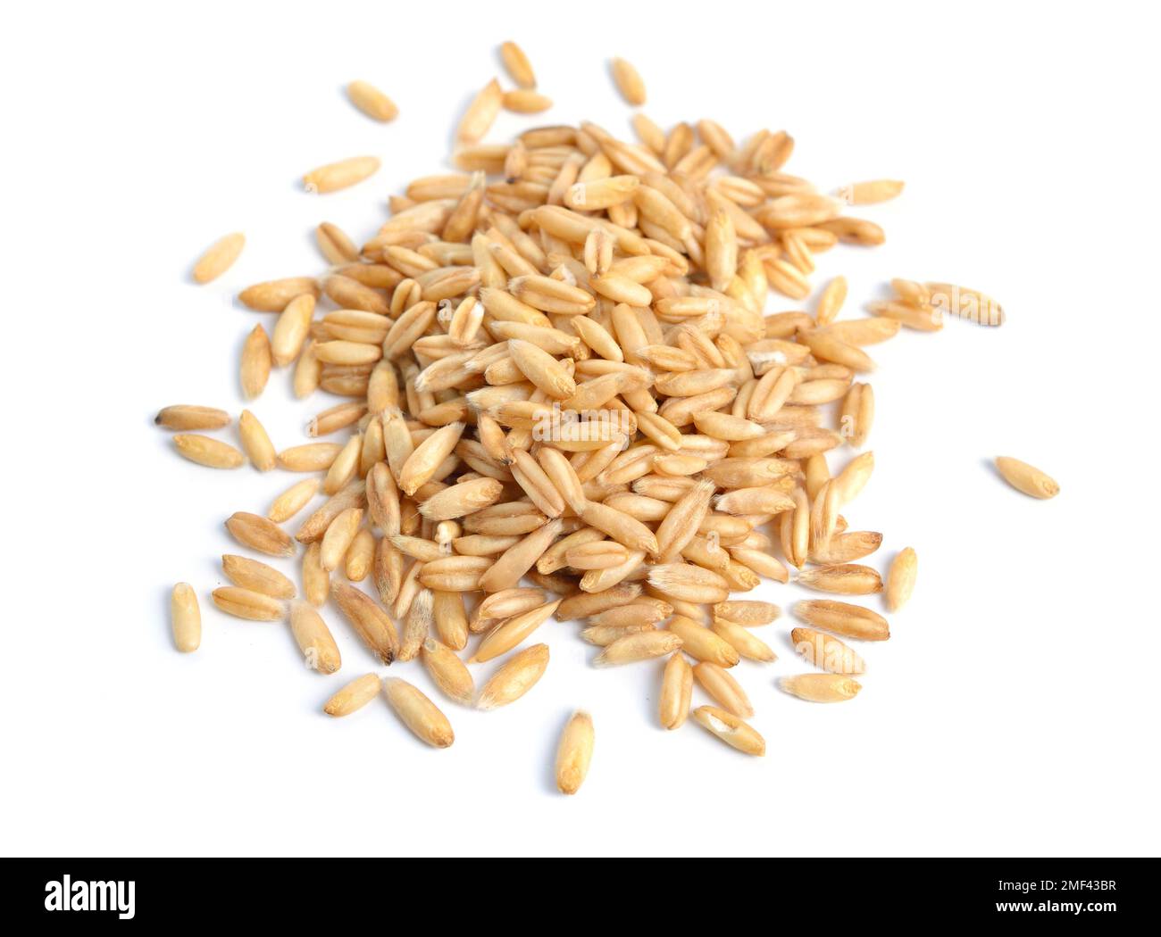 Oats grains without without husk isolated on white background Stock ...