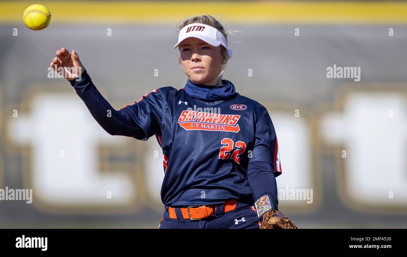 UT Martin infielder Chelsey Gore (22) during an NCAA softball game on ...