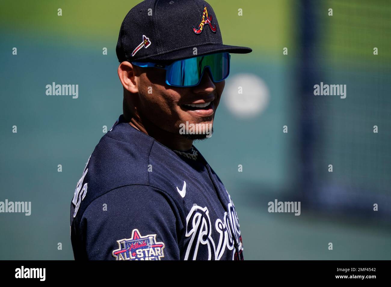 Atlanta Braves catcher William Contreras (60) waits to bat during ...