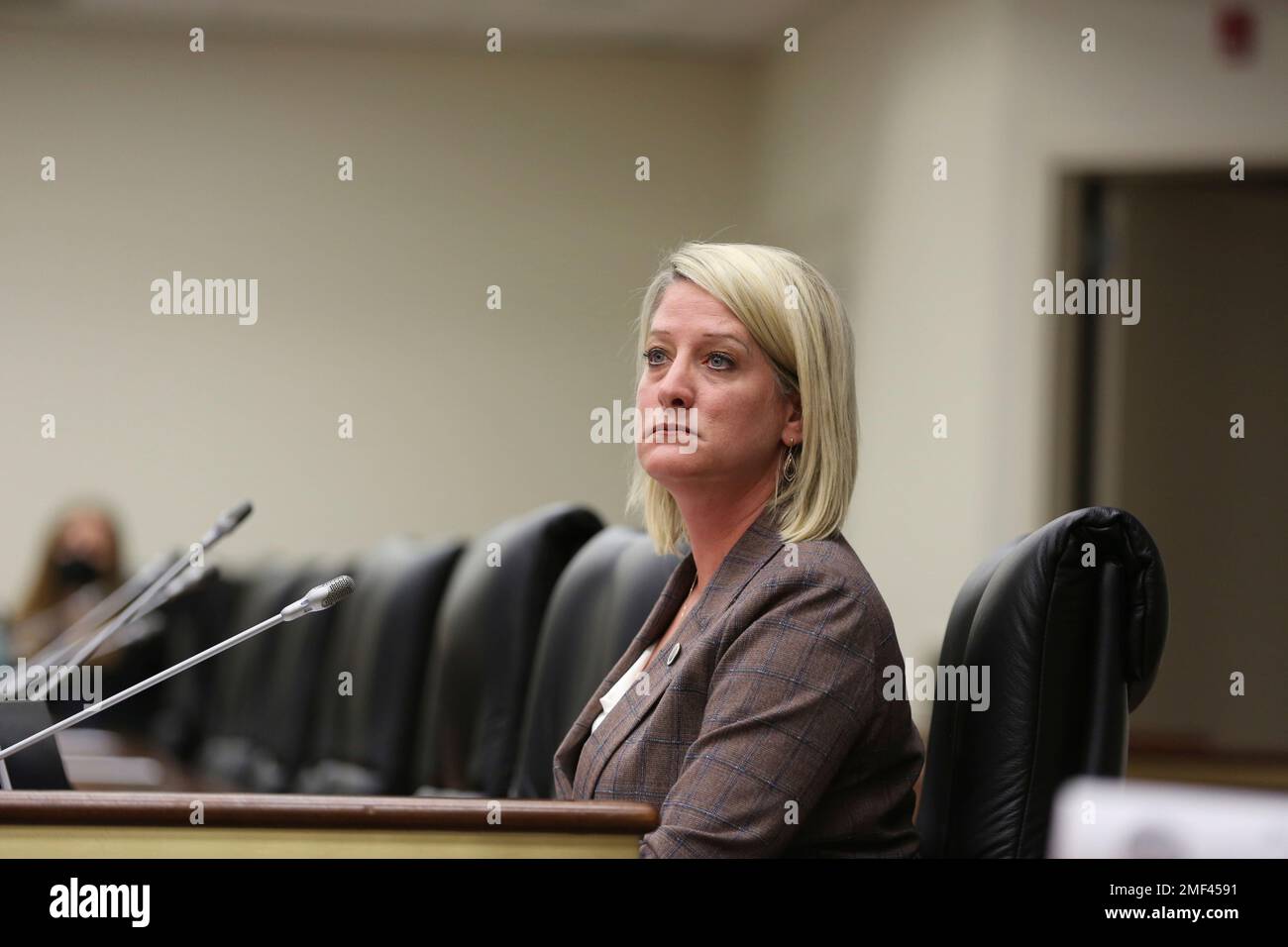 South Carolina Rep. Ashley Trantham, R-Pelzer, listens to testimony ...