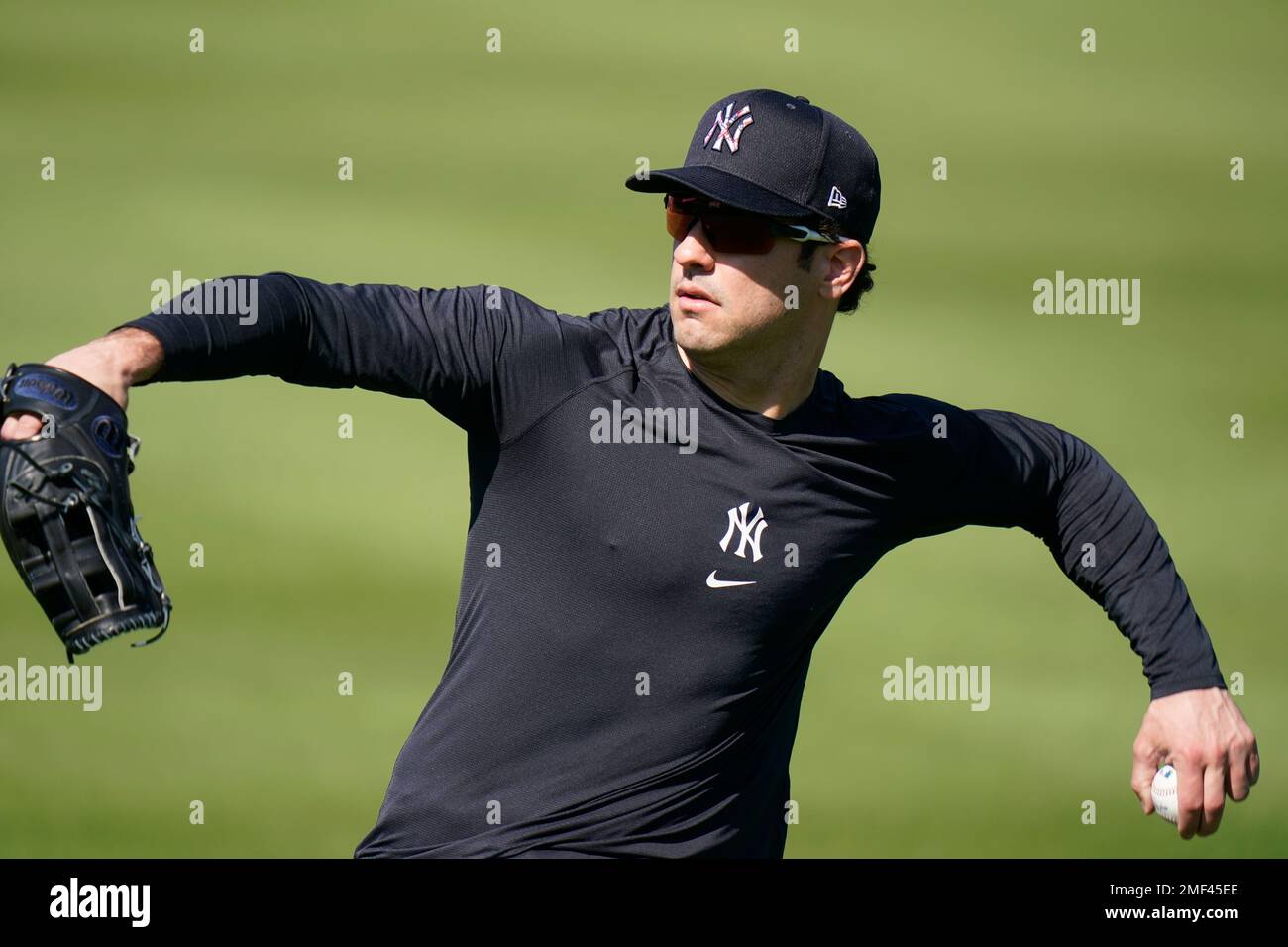 New York Yankees' Mike Tauchman during a spring training baseball ...