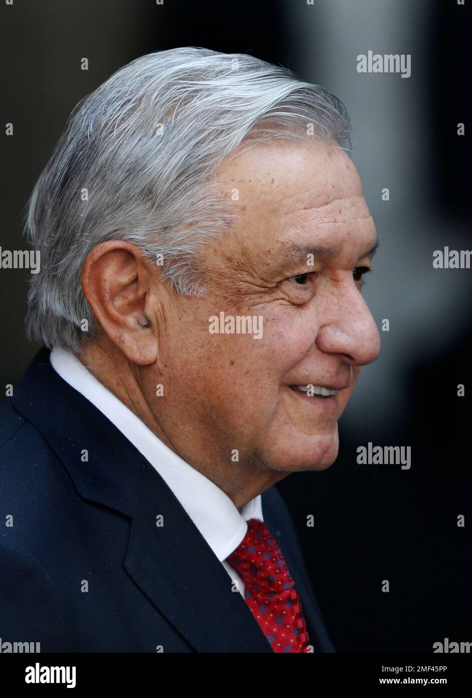 Mexican President Andres Manuel Lopez Obrador attends a ceremony at the ...