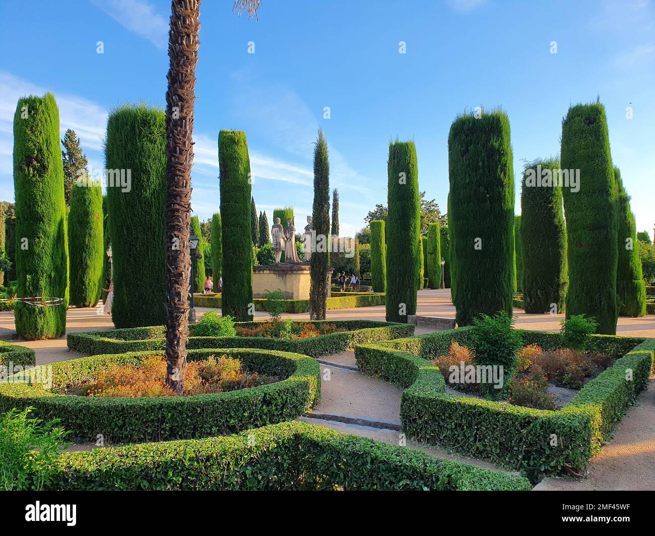 A beautiful view of the Alcazar of the Christian Monarchs fortress park ...