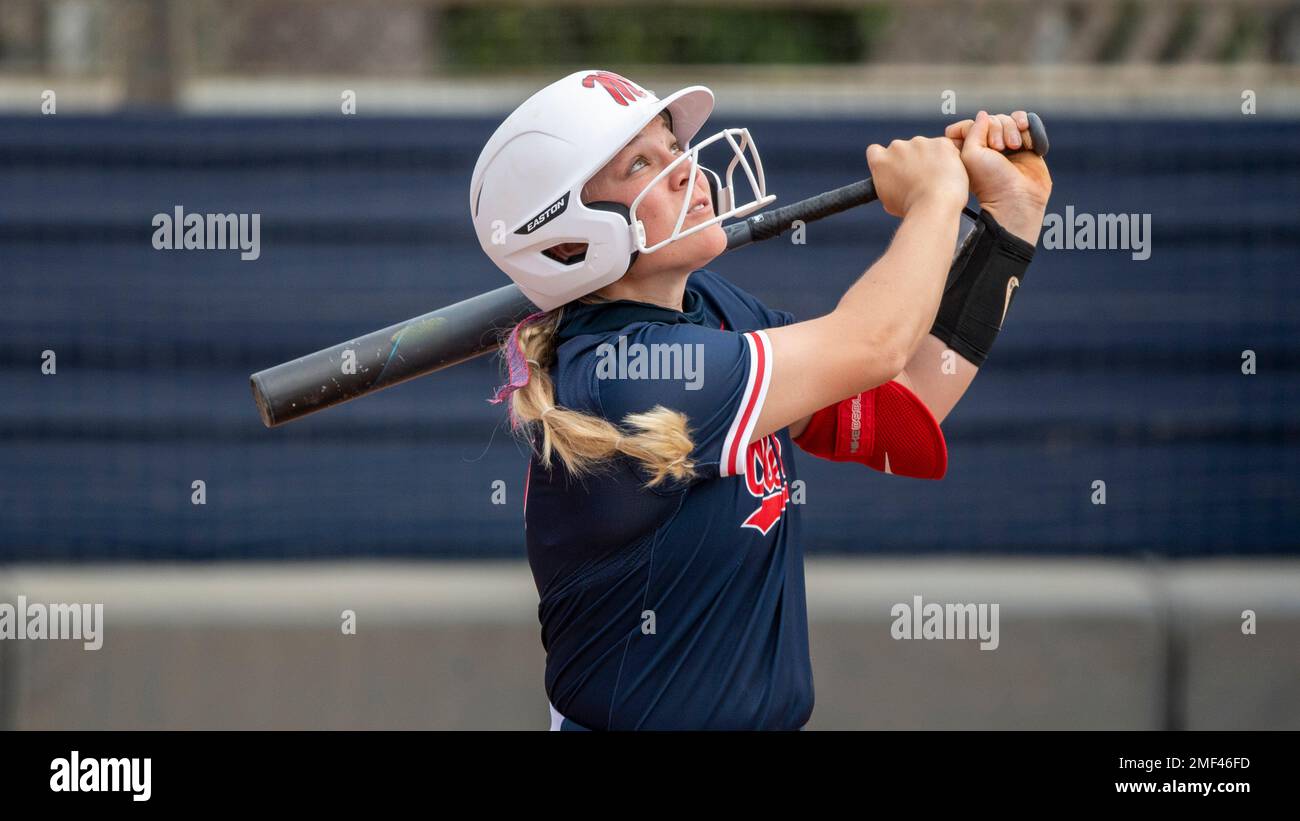 Mississippi infielder Paige Smith during an NCAA softball game on ...