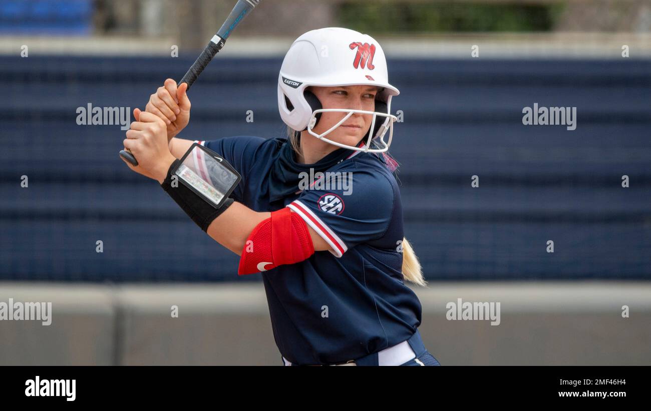 Mississippi infielder Paige Smith during an NCAA softball game on ...
