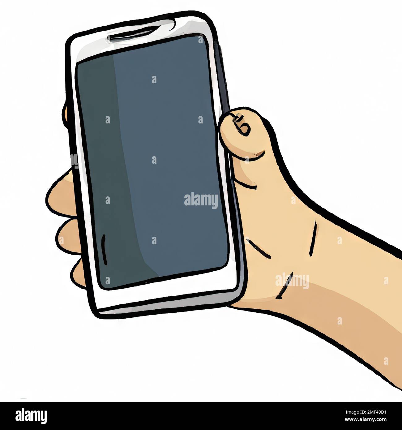 2D cartoon of a human hand holding a mobile phone Stock Photo - Alamy 2D cartoon of a human hand holding a mobile phone Stock Photo - Alamy