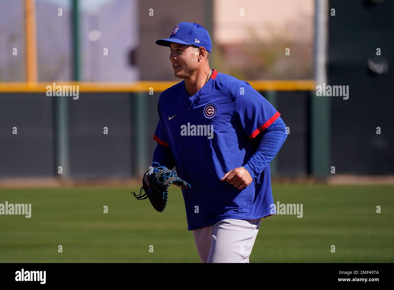 Chicago Cubs' Anthony Rizzo trains during the team's spring training ...