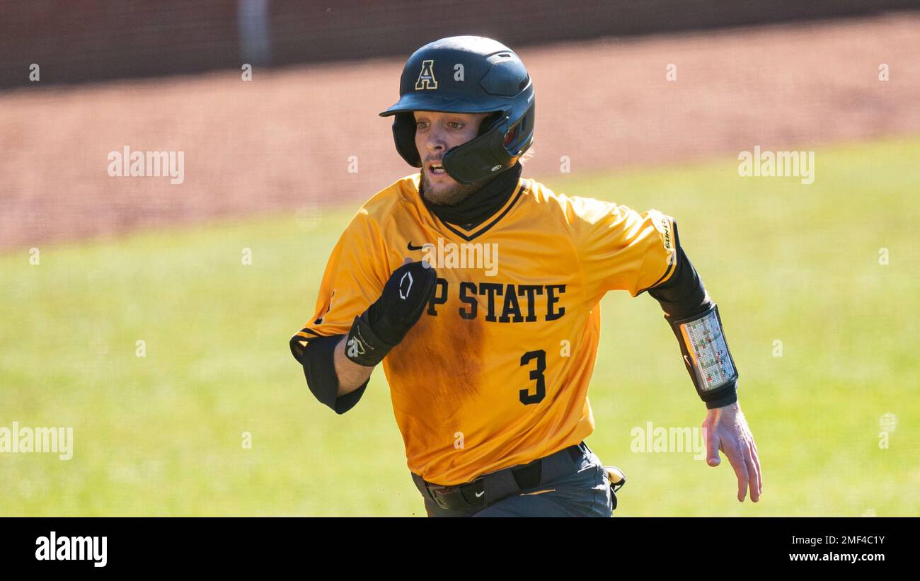 Appalachian State infielder Bailey Welch during an NCAA baseball game ...