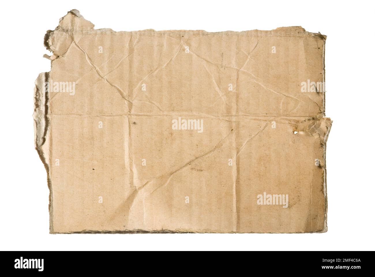 A piece of old cardboard on white Stock Photo - Alamy