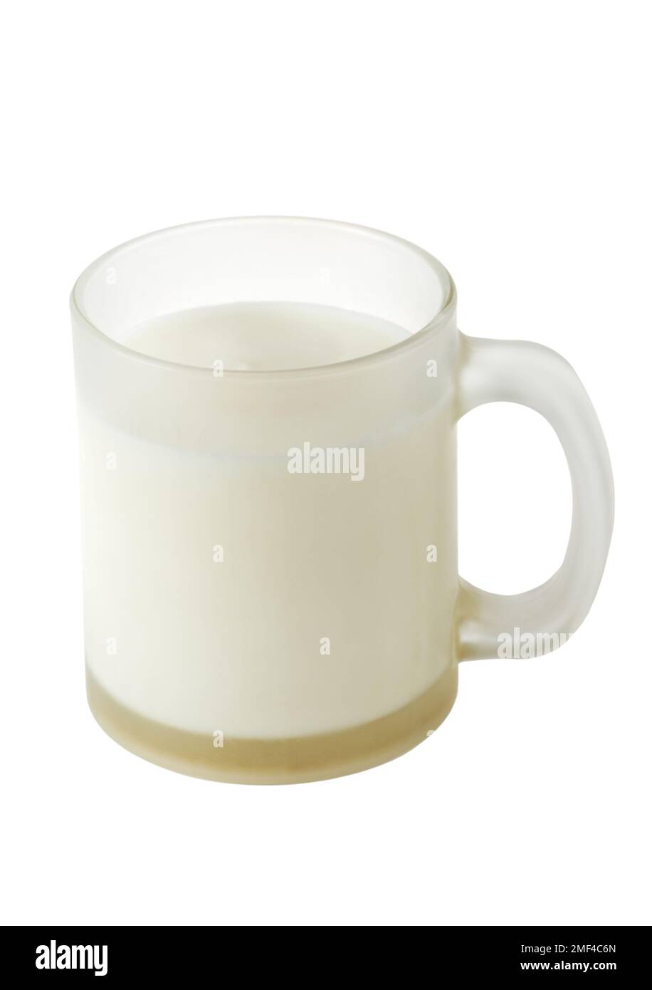 Glass milk mug on white Stock Photo - Alamy