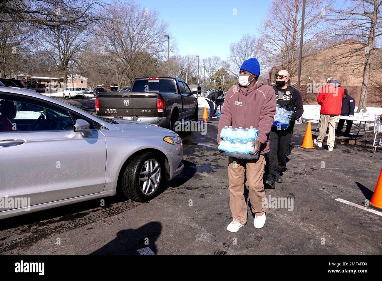 Jeffrey Fisher, right, a homeless man staying in a Memphis warming ...