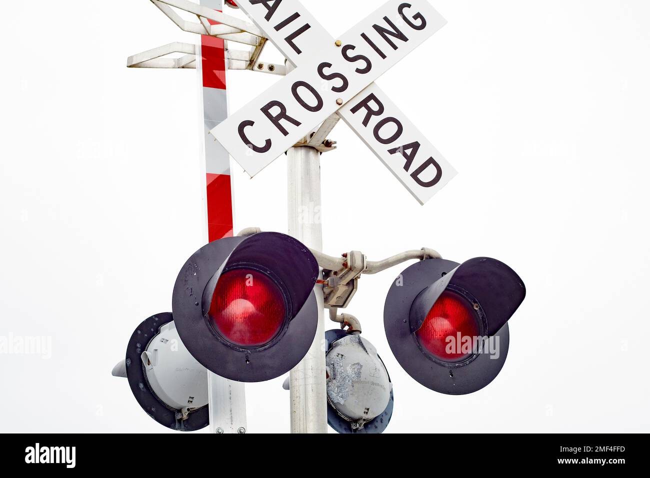 Railroad Crossing Guard Stock Photo - Alamy
