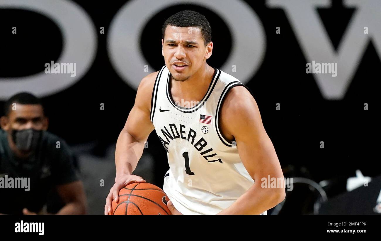 Vanderbilt forward Dylan Disu (1) plays against Kentucky in an NCAA ...