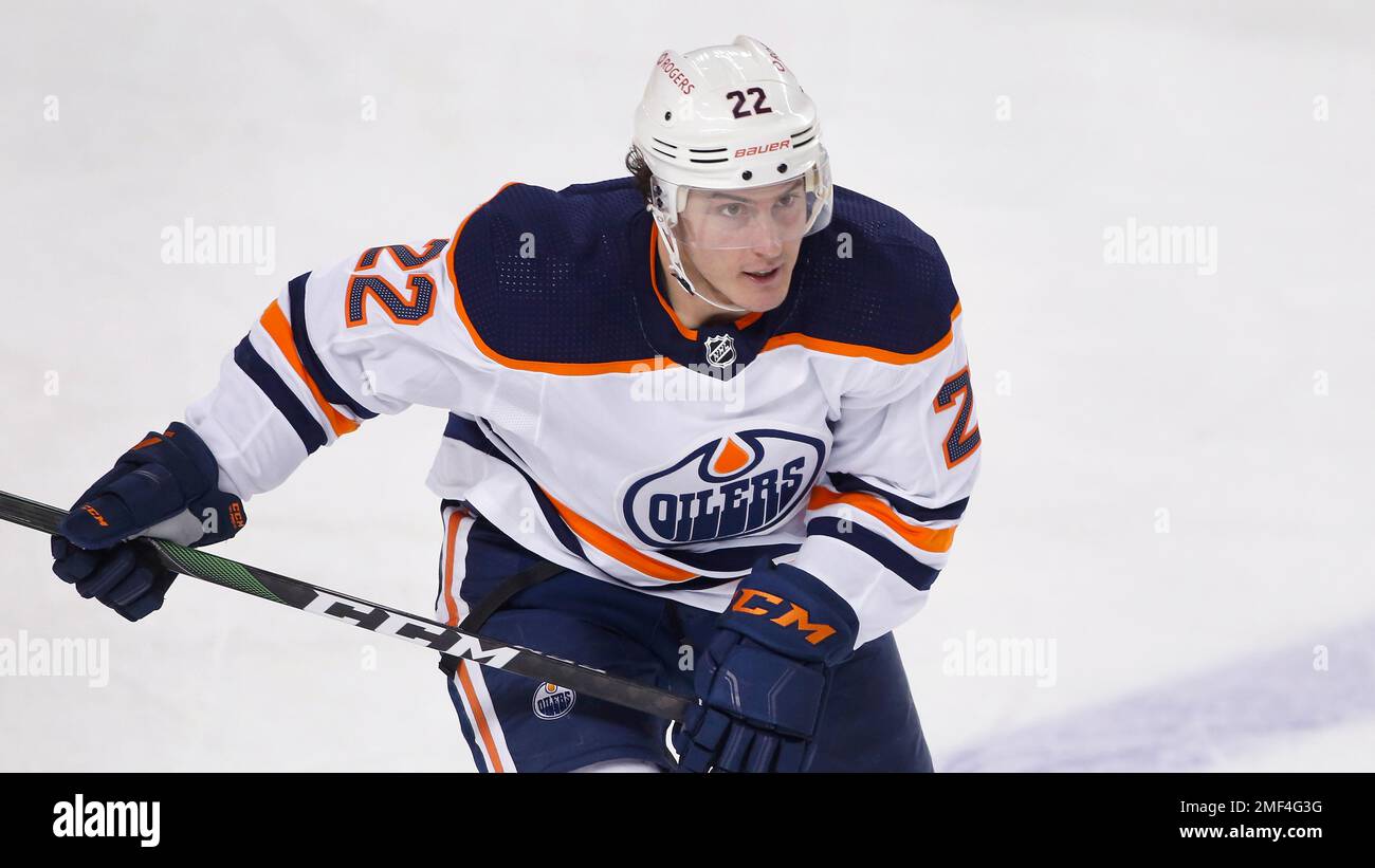 Edmonton Oilers player Tyson Barrie during an NHL hockey game, Friday ...