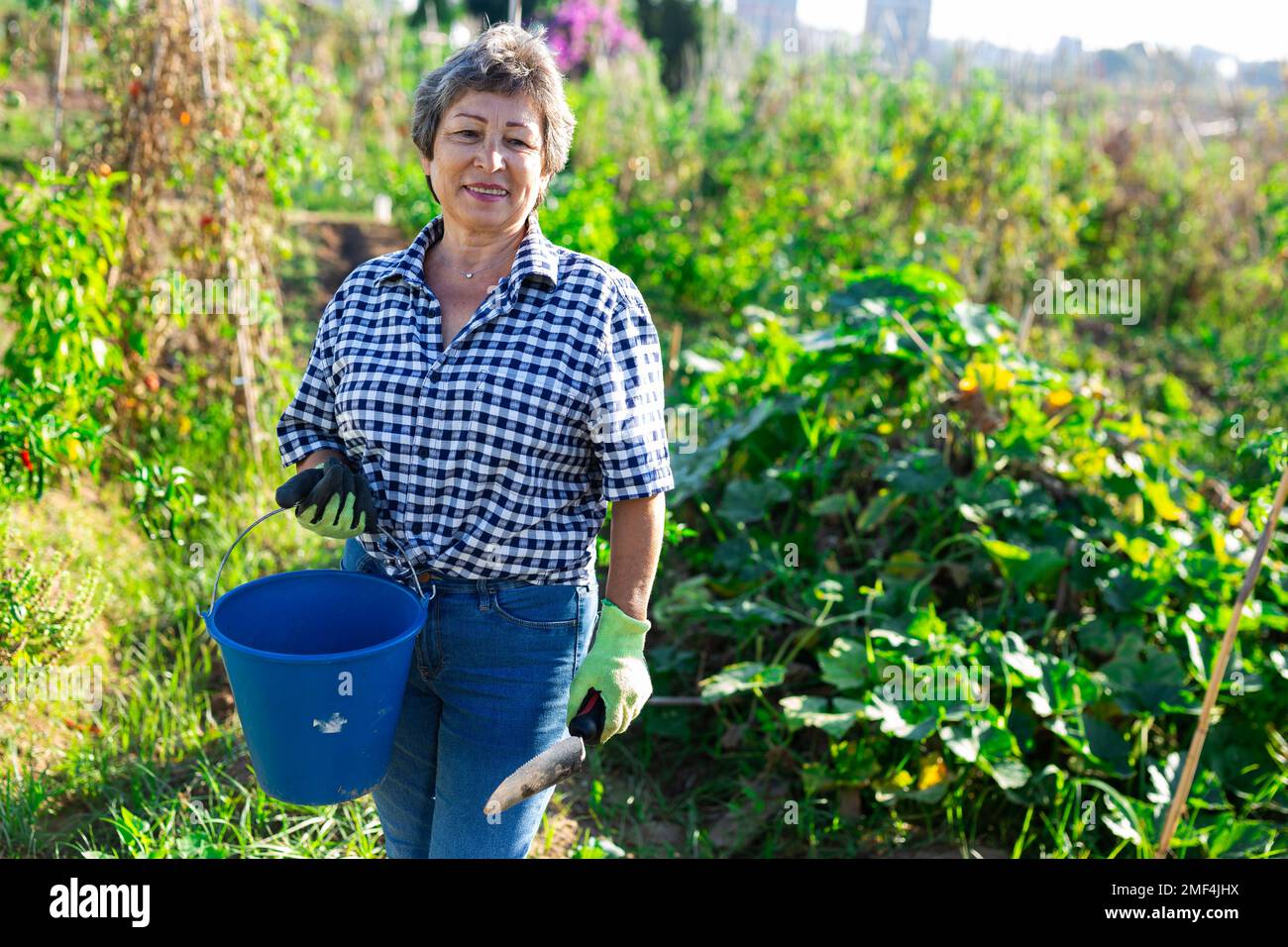 Portrait of mature woman at rural landscape Stock Photo - Alamy