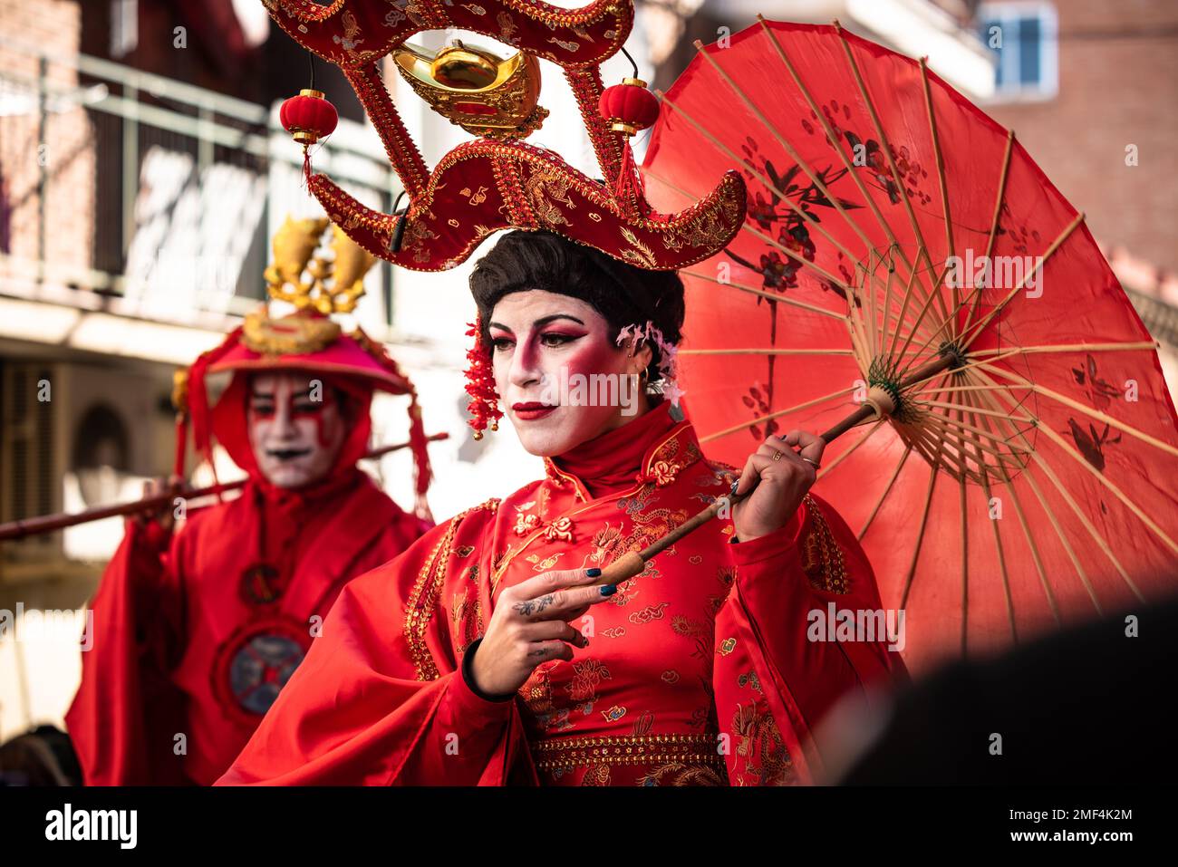 Madrid, Spain; 22nd January 2023: Chinese New Year parade in Usera ...